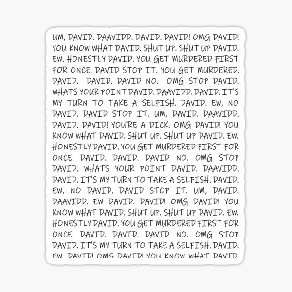 "Alexis' Rant" Sticker for Sale by soopermom11 | Redbubble