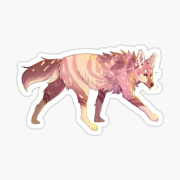 stickers illustration dog animals dogs canine furry wolves maned wolf ...