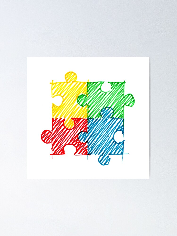 "austim symbol" Poster for Sale by rcarts | Redbubble