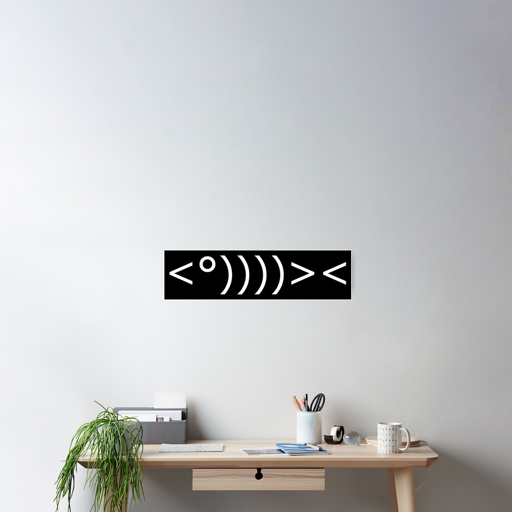 "ASCII Art Fish" Poster for Sale by crizzinho | Redbubble