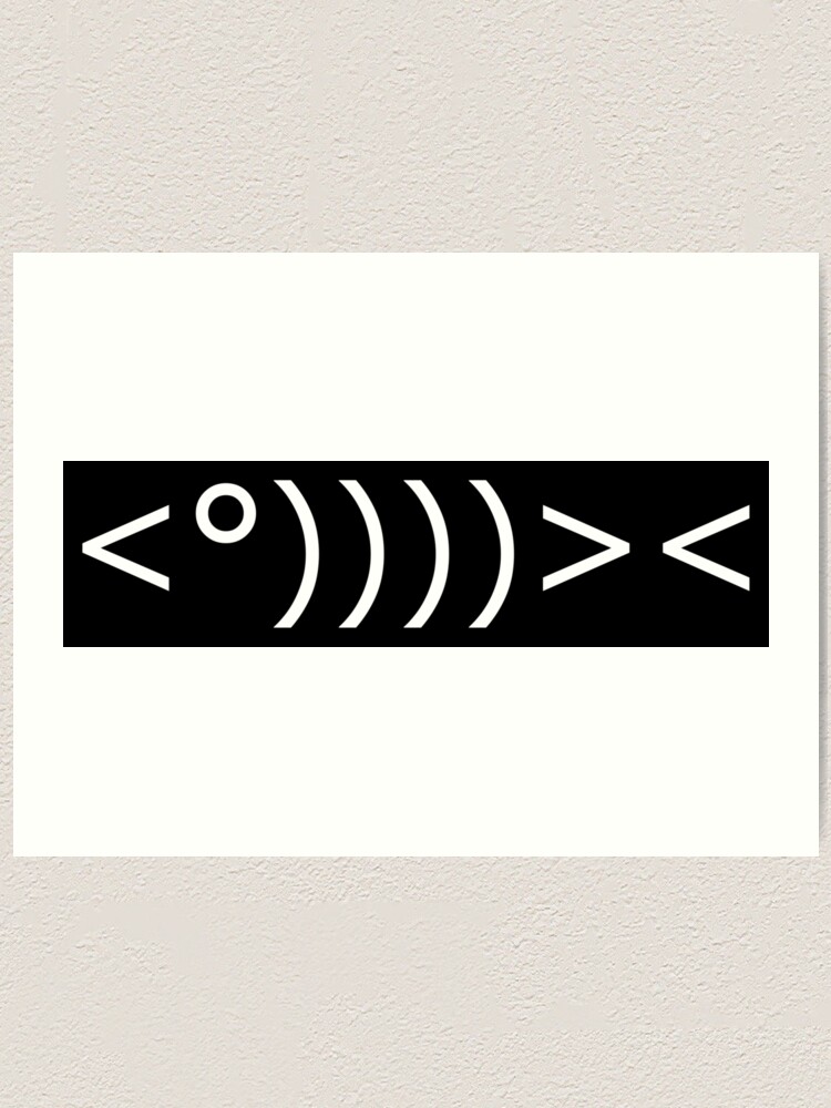 "ASCII Art Fish" Art Print for Sale by crizzinho | Redbubble