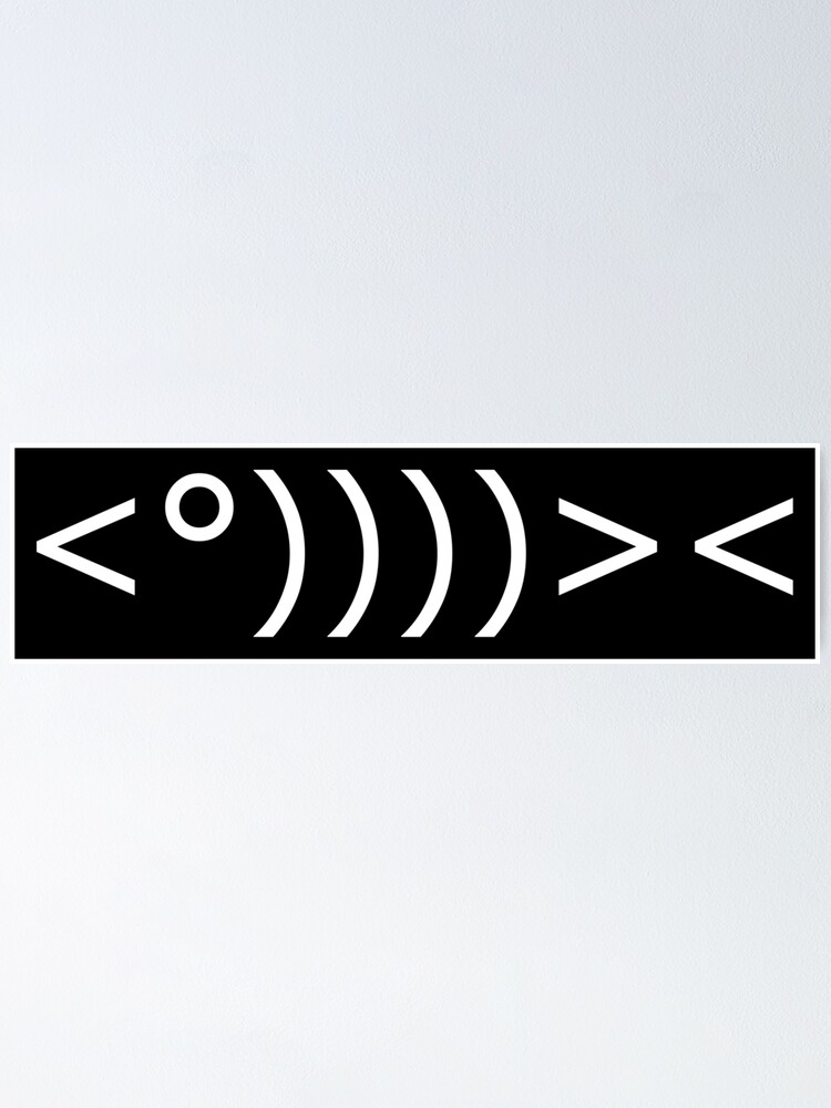 "ASCII Art Fish" Poster for Sale by crizzinho | Redbubble