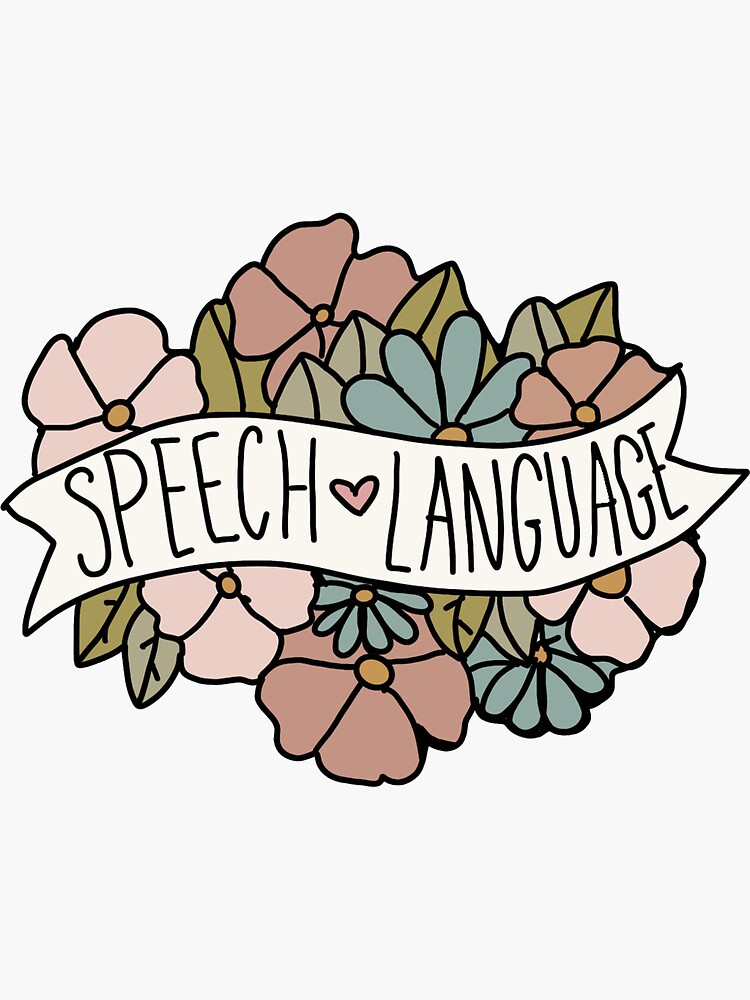 "Speech Language Pathology Floral Design" Sticker for Sale by ...