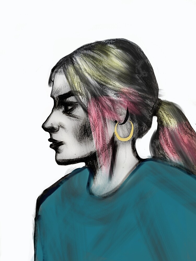 Poster « Dessin au crayon Maeve Wiley. Éducation sexuelle. », par ...