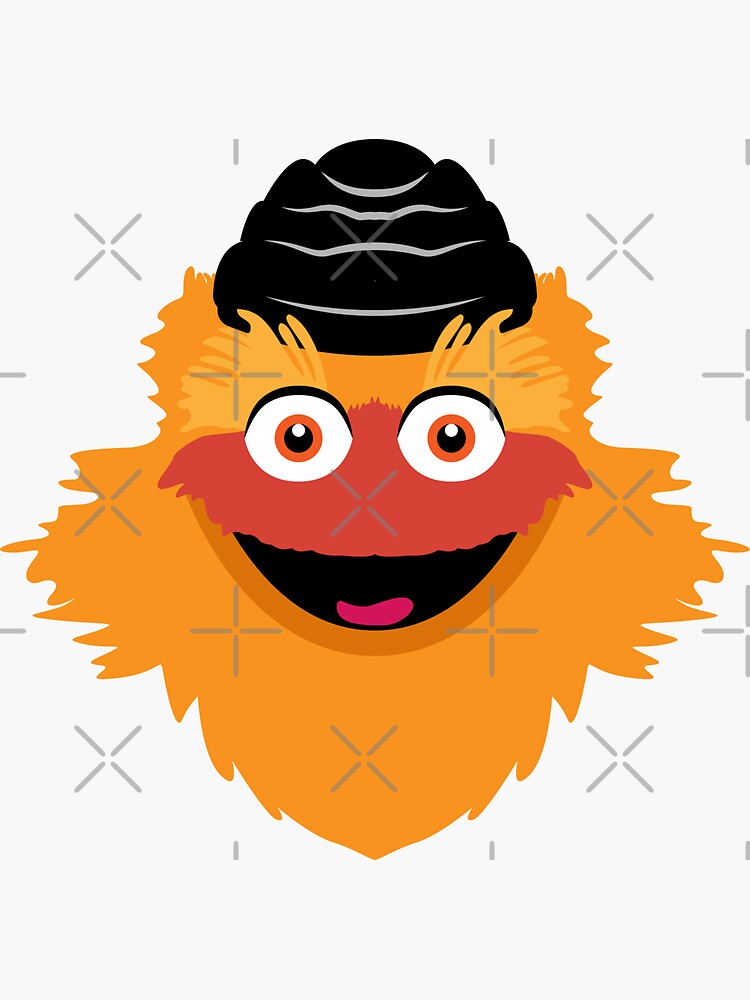 "Gritty Mascot Face" Sticker for Sale by Maxwell05 | Redbubble