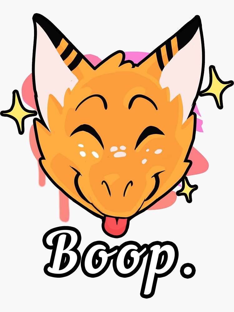 "Boop. A dragon fursona" Sticker for Sale by VHusky | Redbubble