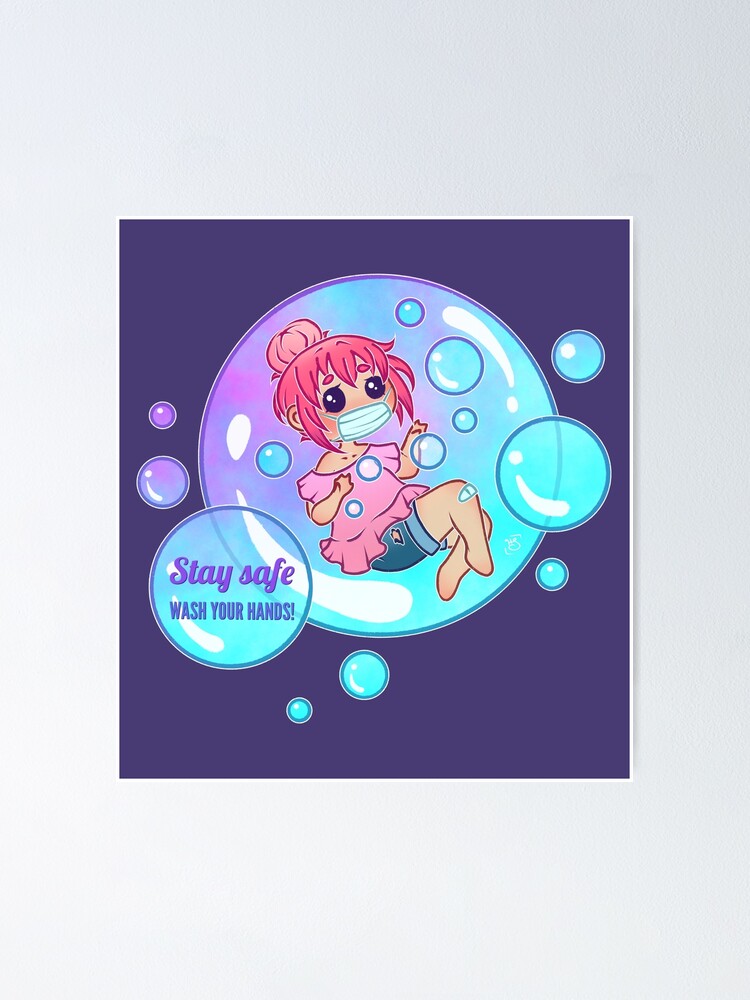 "Soap Bubble Chibi" Poster by heysoleilart | Redbubble