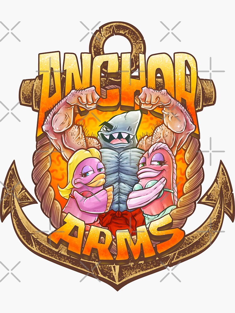 "Anchor Arms" Sticker for Sale by indiespiv90 | Redbubble