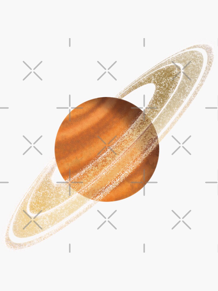 "Saturn Planet Sticker" Sticker by slocklearart | Redbubble