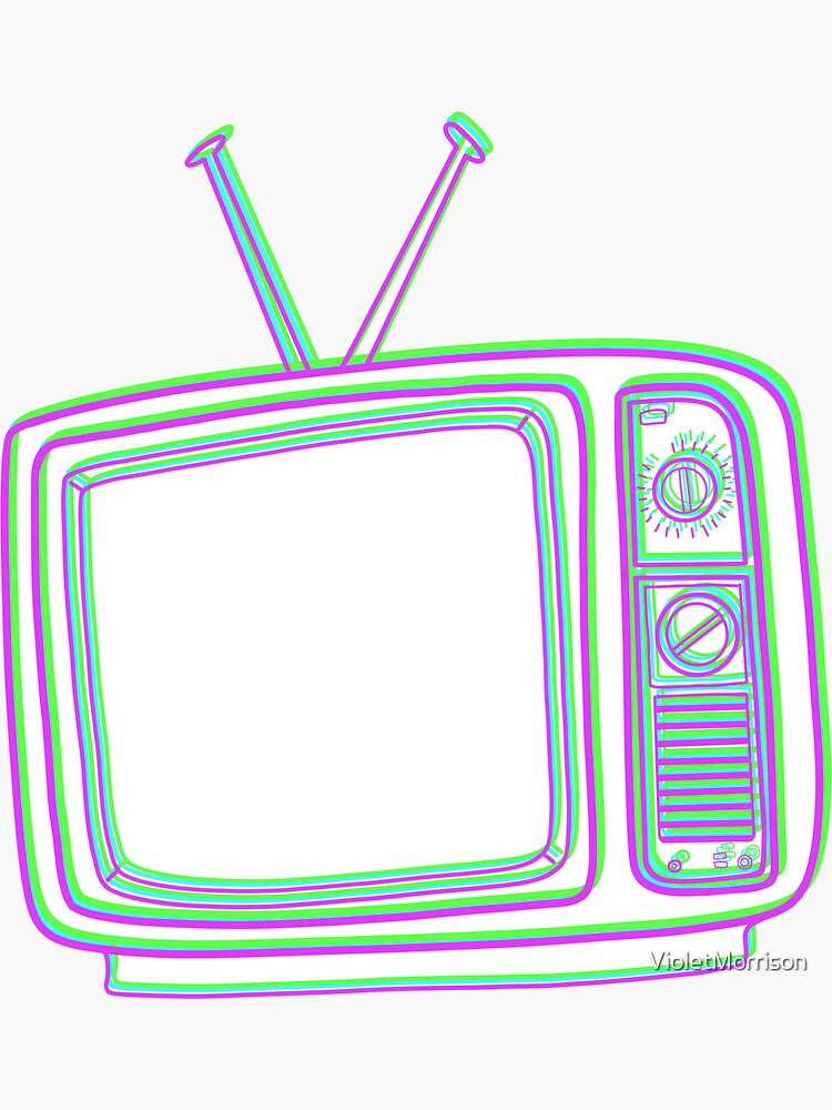 "Retro TV" Sticker by VioletMorrison | Redbubble