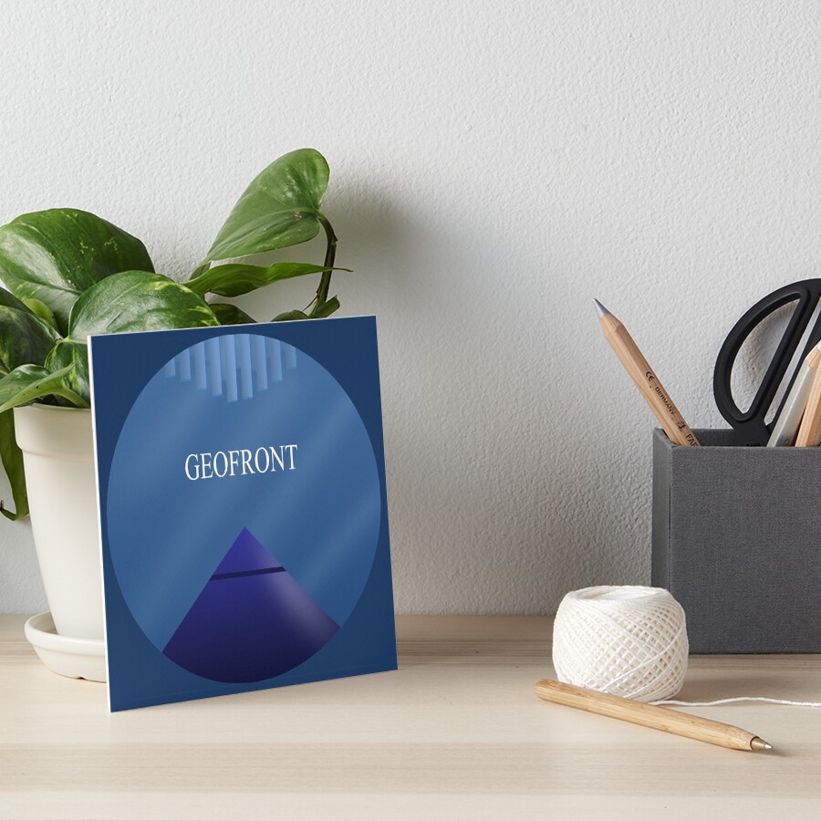 "Geofront Logo (With Title) - Neon Genesis Evangelion" Art Board Print ...