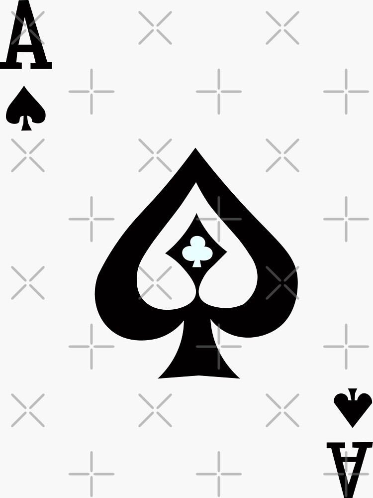 "ace card " Sticker for Sale by reubenlevi | Redbubble