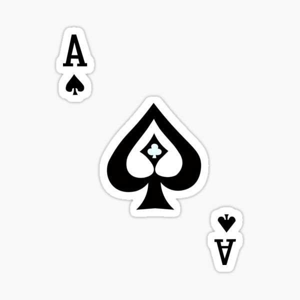 "ace card " Sticker for Sale by reubenlevi | Redbubble