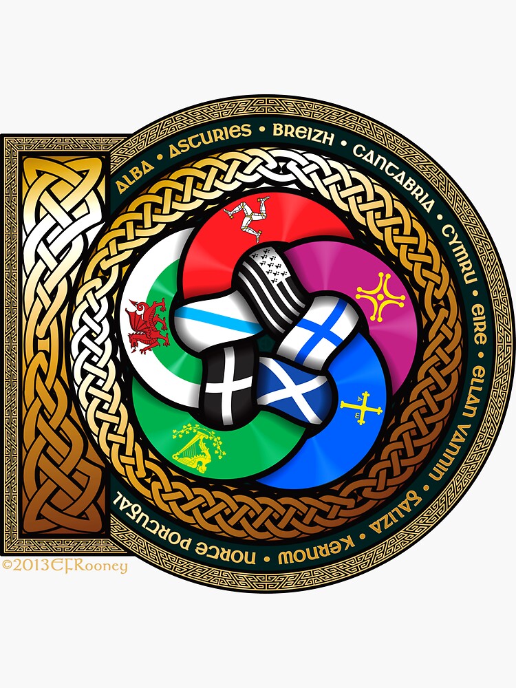 "Ten Celtic Nations" Sticker for Sale by efrooney | Redbubble