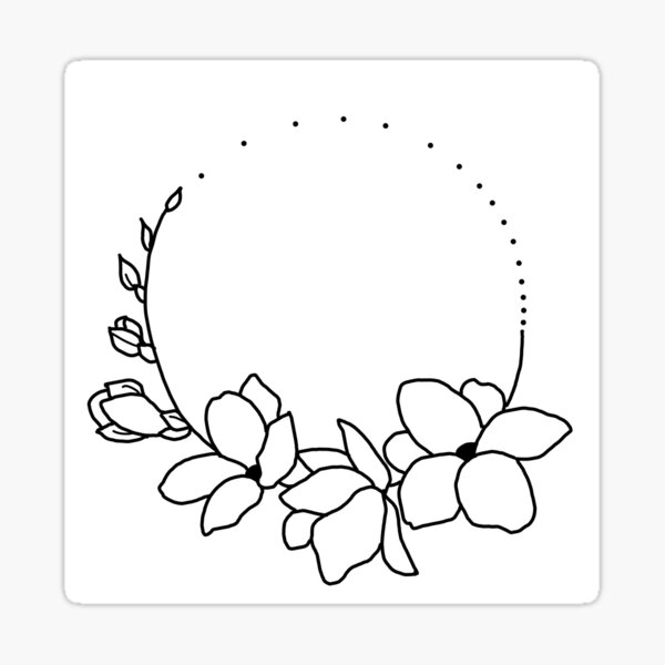 "Circle Floral Design" Sticker for Sale by courtneyz123 | Redbubble