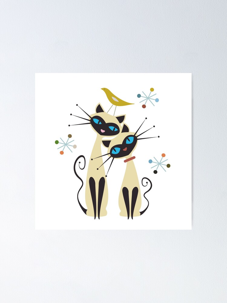 "Mid Century Modern Cats " Poster by smt3 | Redbubble