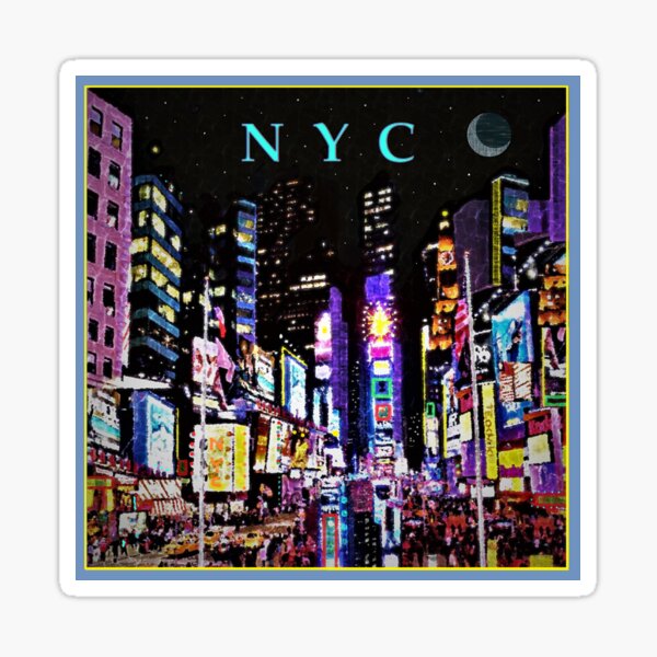 "Times Square Forever" Sticker for Sale by DanBaran | Redbubble