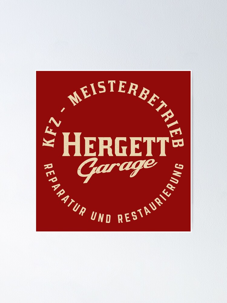 "Hergett Garage master car company" Poster for Sale by Hergett | Redbubble