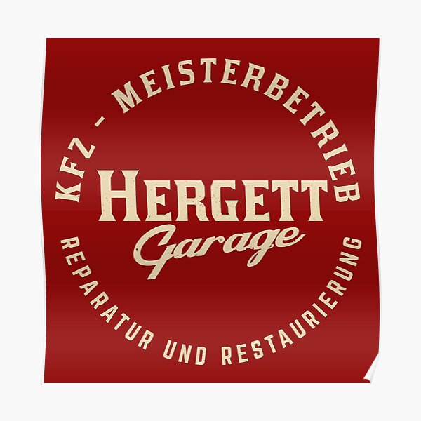 "Hergett Garage master car company" Poster for Sale by Hergett | Redbubble