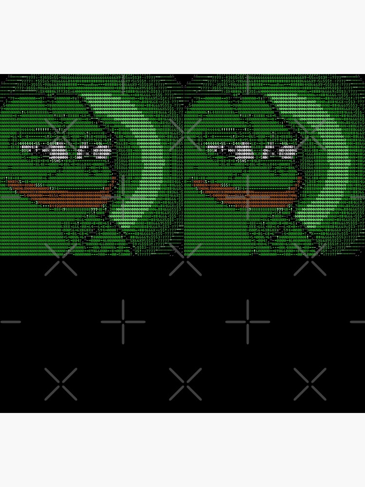 "Pepe The Frog Smug Face Meme Ascii Text Graphic Computer Retro Green ...