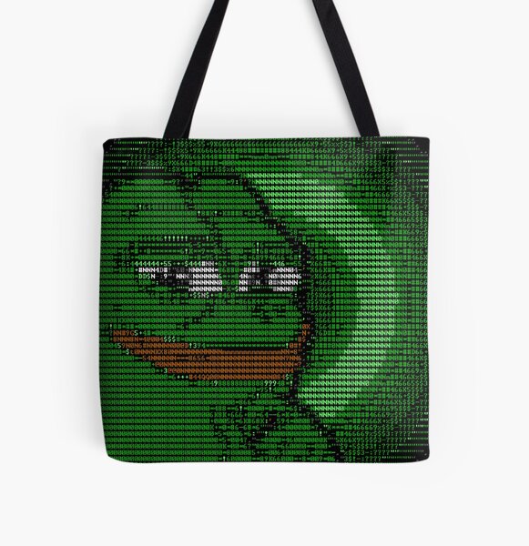 "Pepe The Frog Smug Face Meme Ascii Text Graphic Computer Retro Green ...