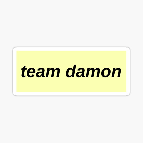 "team damon" Sticker for Sale by alysweeney | Redbubble