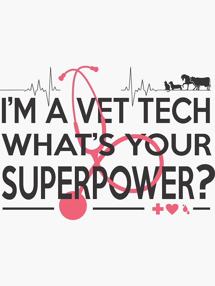 "VET TECH" Sticker for Sale by mojokumanovo | Redbubble