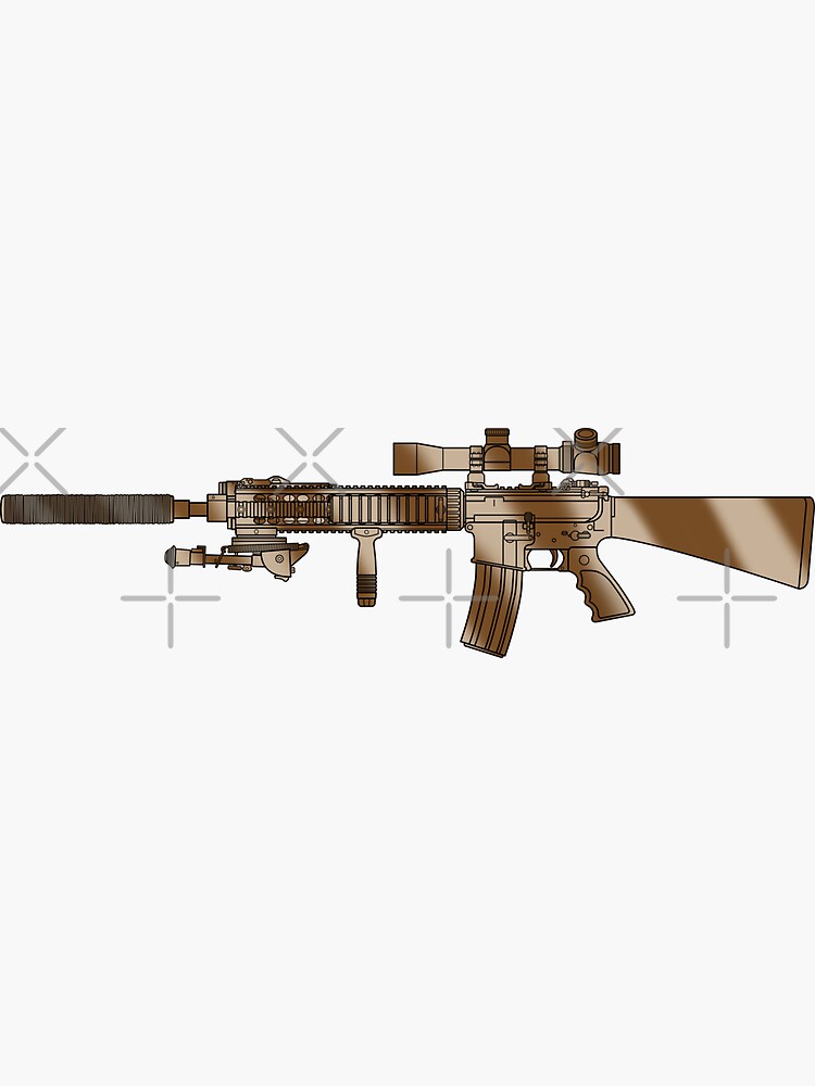 "Mk12 Mod 1 Lone Survivor" Sticker by Netliquid | Redbubble