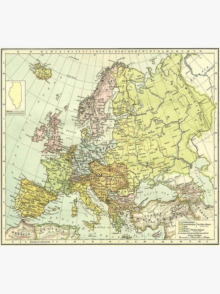 Vintage Map of Europe (1918) Premium Matte Vertical Poster sold by ...