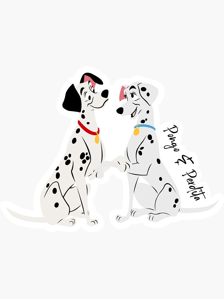 "Pongo & Perdita" Sticker for Sale by apprntlyvntge | Redbubble