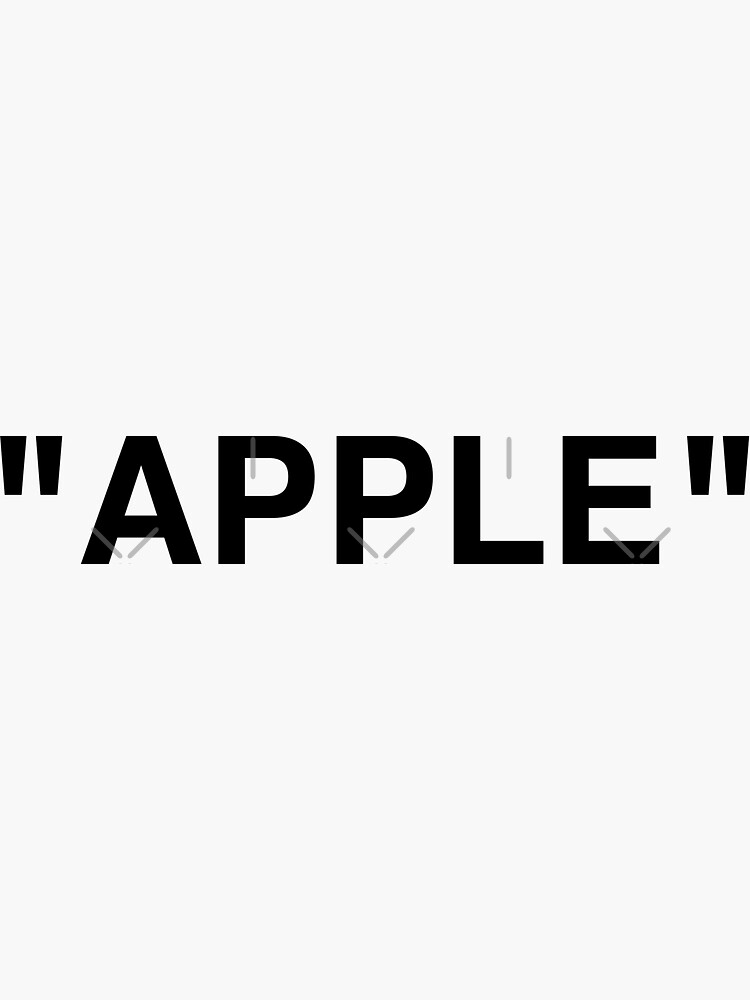 "Off White Apple Sticker Label for MacBook and iPhone" Sticker by ...