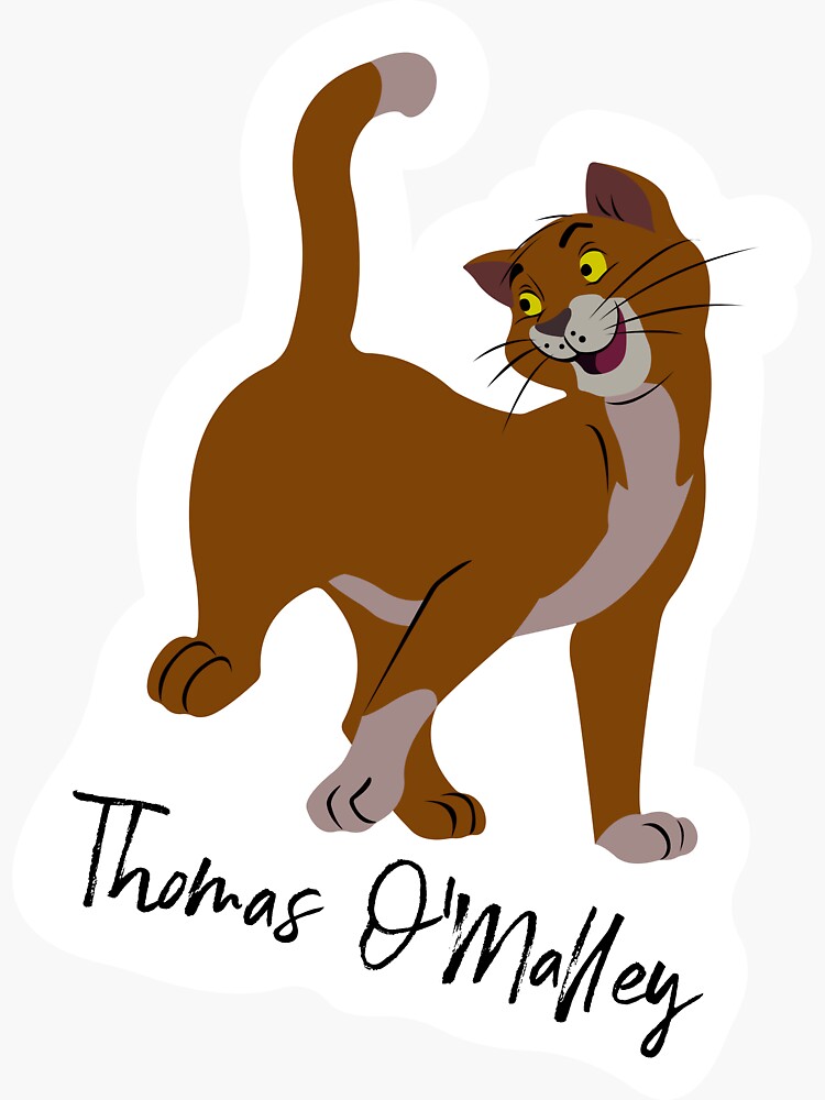 "Thomas O'Malley" Sticker for Sale by apprntlyvntge | Redbubble