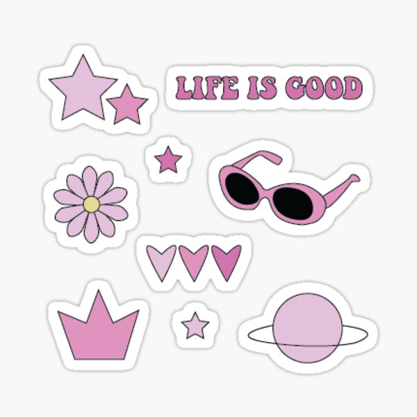 "Pastel Pink Sticker Pack" Sticker for Sale by morgandiehl10 | Redbubble