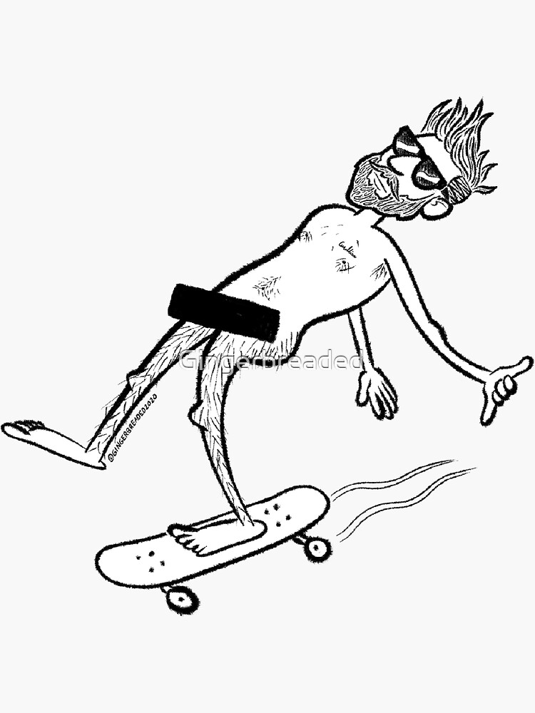 "Shreddy Eddy" Sticker for Sale by Gingerbreaded | Redbubble