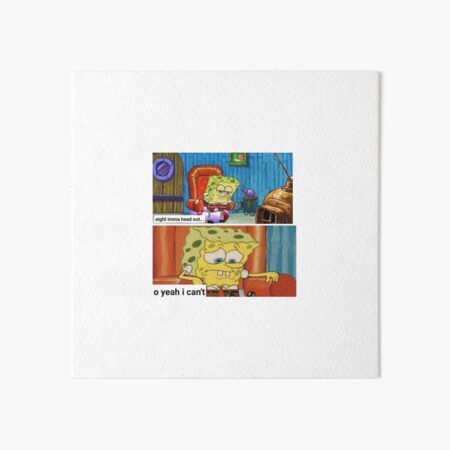 "Spongebob Corona Quarantine Meme " Art Board Print for Sale by ...