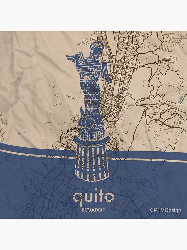 Lámina fotográfica «Mapa + silueta | Quito» de CPTVDesign | Redbubble