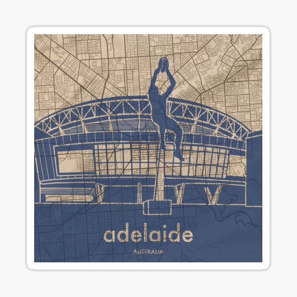 "Map + Silhouette | Adelaide" Sticker by CPTVDesign | Redbubble