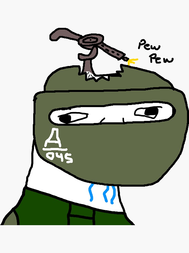 "Brainlet Tachanka" Sticker for Sale by DripDealer | Redbubble