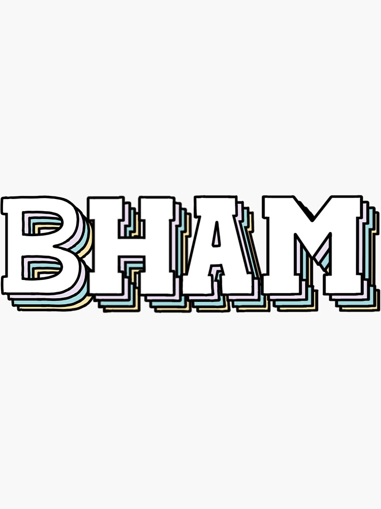 "bham" Sticker for Sale by ragray | Redbubble
