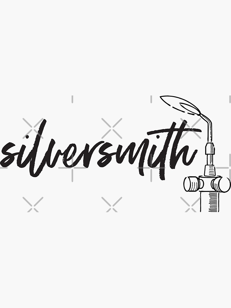 "silversmith title with torch" Sticker for Sale by Zand | Redbubble