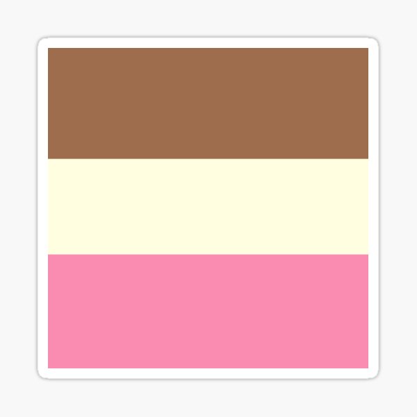 "Neapolitan Stripes Pink, Cream, Brown" Sticker for Sale by ...