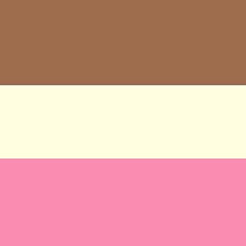 "Neapolitan Stripes Pink, Cream, Brown" Sticker for Sale by ...