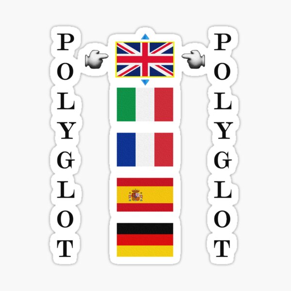"Polyglot language selector" Sticker for Sale by xellos92 | Redbubble