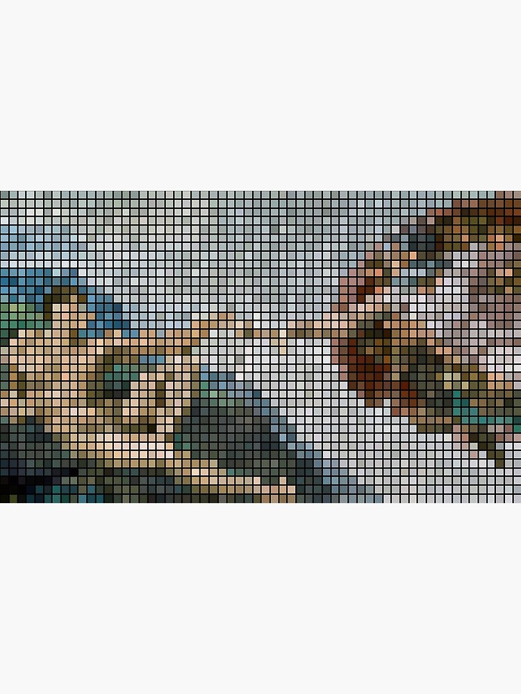 "Pixel Creation of Adam" Art Print for Sale by donahuge | Redbubble