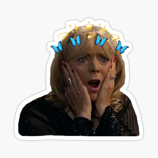 Pegatina «Pam Shipman Gavin y Stacey Oh My Christ Emoji Crown» de gav ...