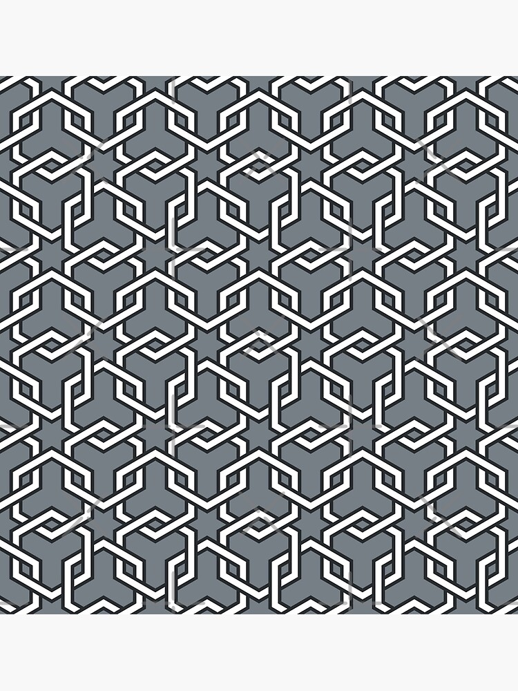 "CoolGrey Interlocked Hexagon Chains" Poster by ImageNugget | Redbubble