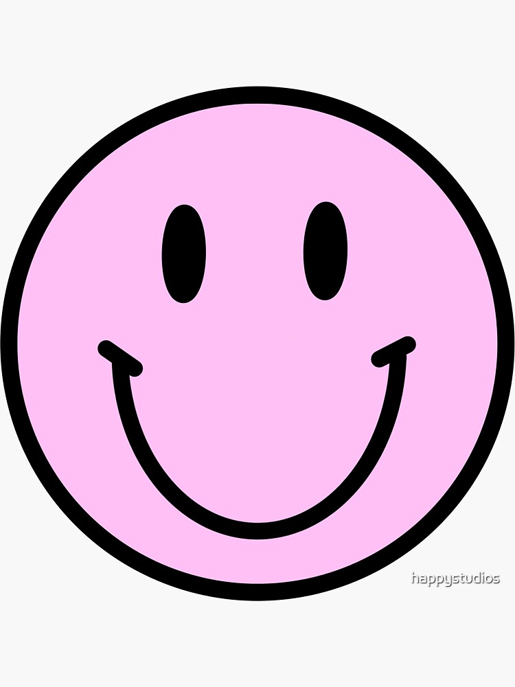 Pegatina «carita rosa» de happystudios | Redbubble