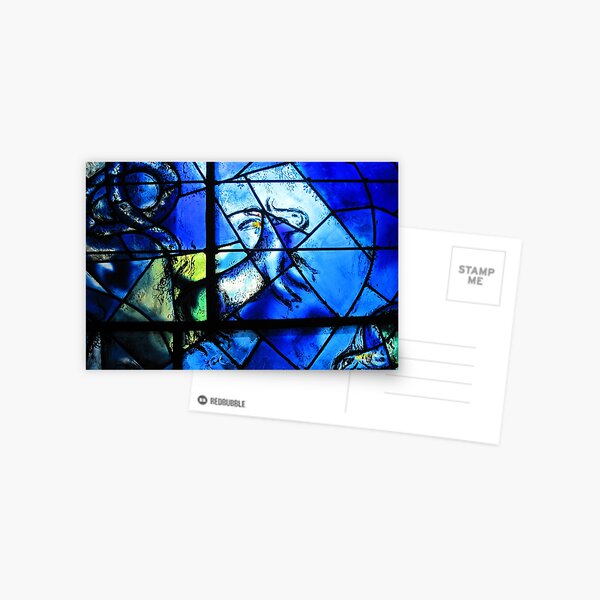 "Stained glass window of Chagall - 1" Postcard for Sale by Rori | Redbubble