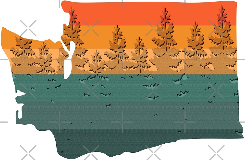 "Washington State Tree Silhouette" by esskay | Redbubble