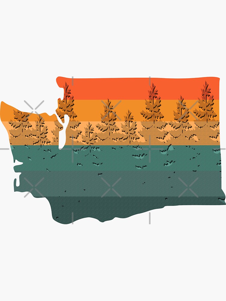 "Washington State Tree Silhouette" Sticker for Sale by esskay | Redbubble
